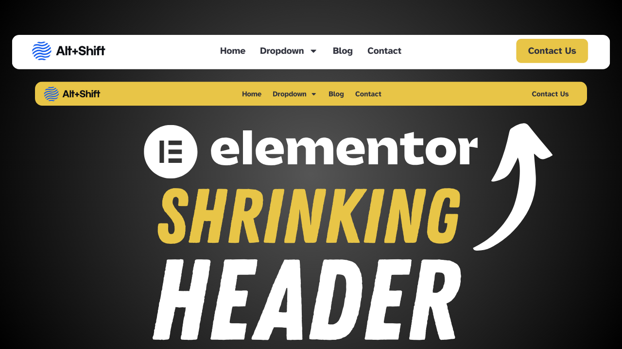 Elementor Shrinking Sticky Header Tutorial – Easy Step By Step No Plugin – WP Roads