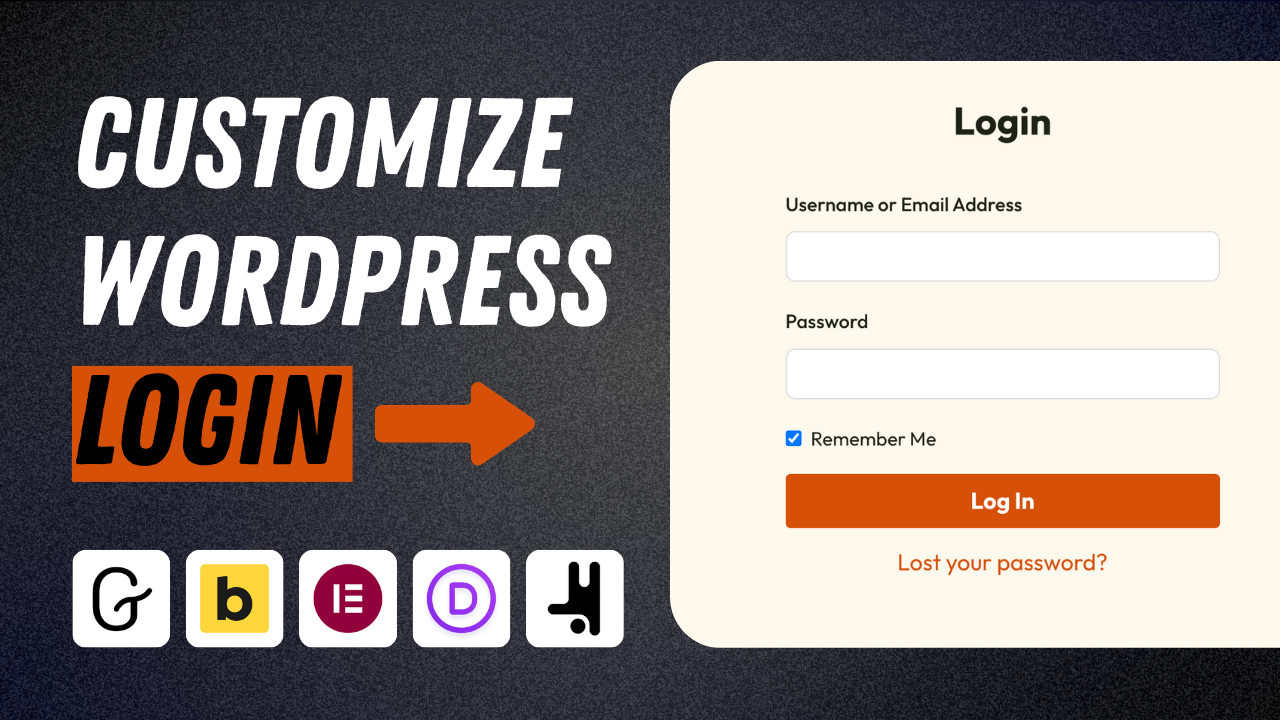 Customize Wordpress Login Page With Elementor Or Any Page Builder